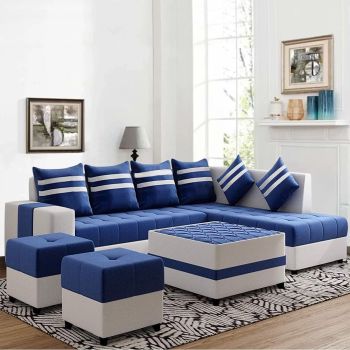 Buy L Shaped Leatherette Sofa Sets Online in India only Furny.in
